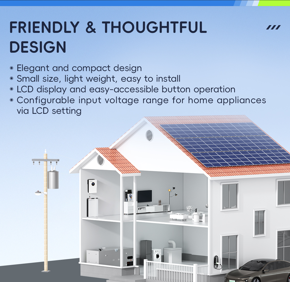 Off Grid Inverter 3.5kW Single Phase Solar Power Inverters - Livoltek